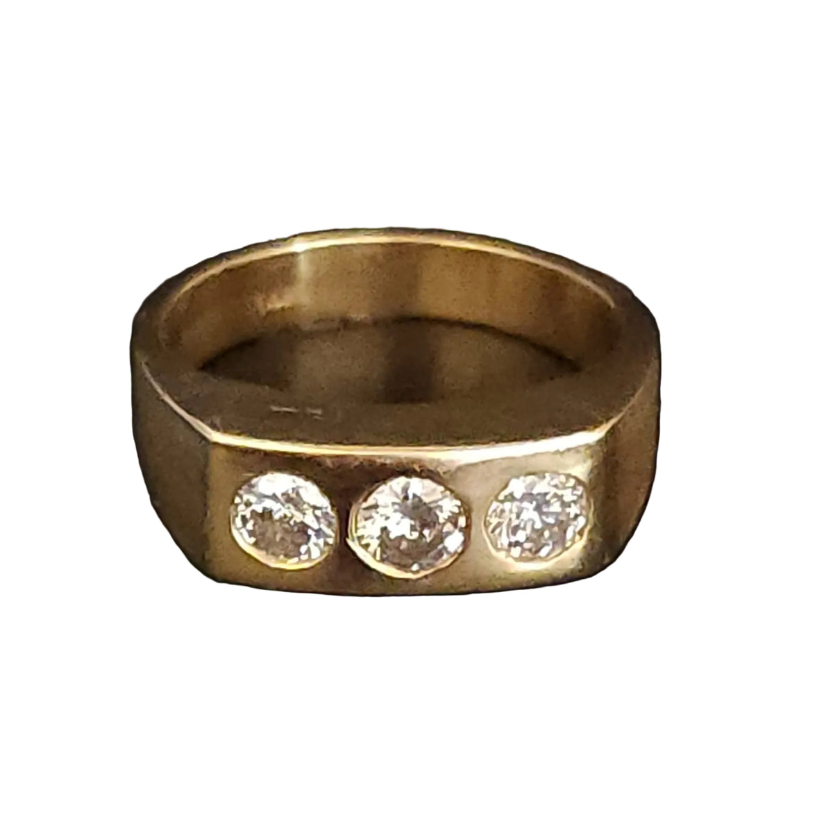 Gentleman's 3 Diamond Ring – kahnfinejewelry
