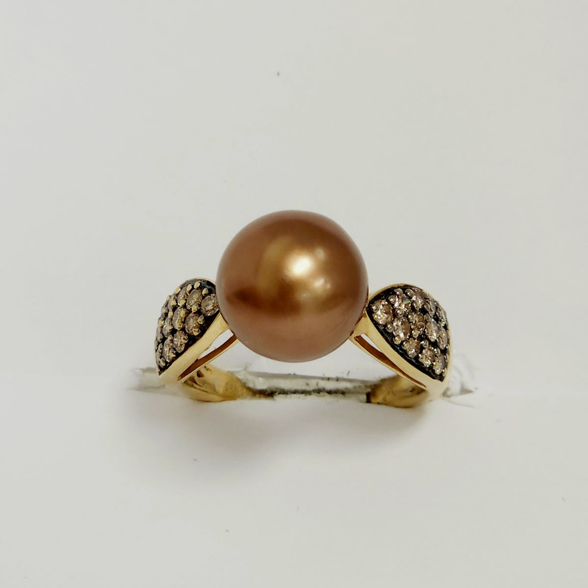 LeVian Chocolate Pearl & Diamond Ring – kahnfinejewelry